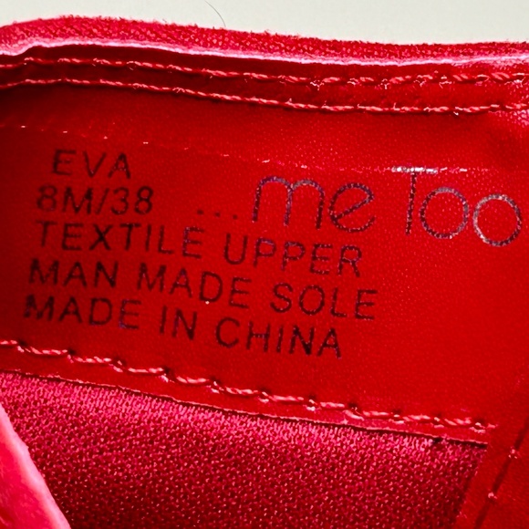 me too | Shoes | Me Too Eva Red Suede Harness Detail Pointed Toe Side ...